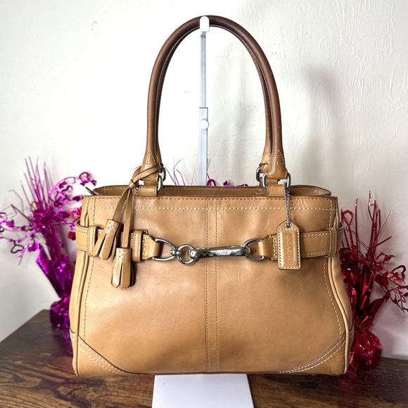 Coach | Bags | Coach Tan Hamilton Tote Shoulder Bag | Poshmark